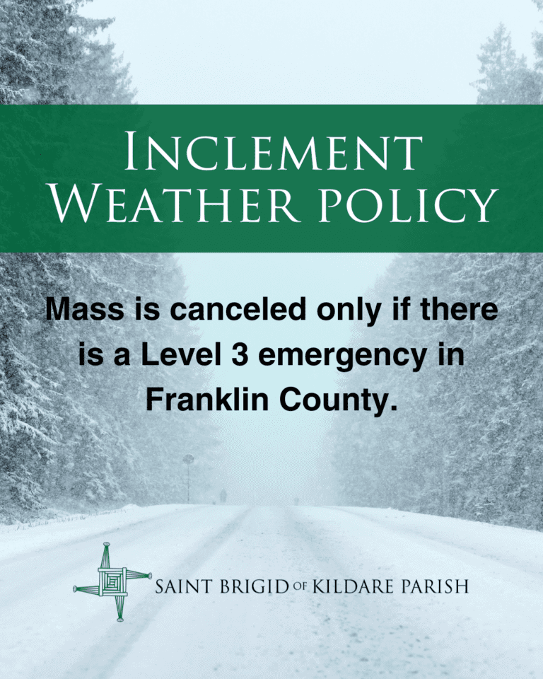 Inclement Weather Policy – St. Brigid of Kildare Church
